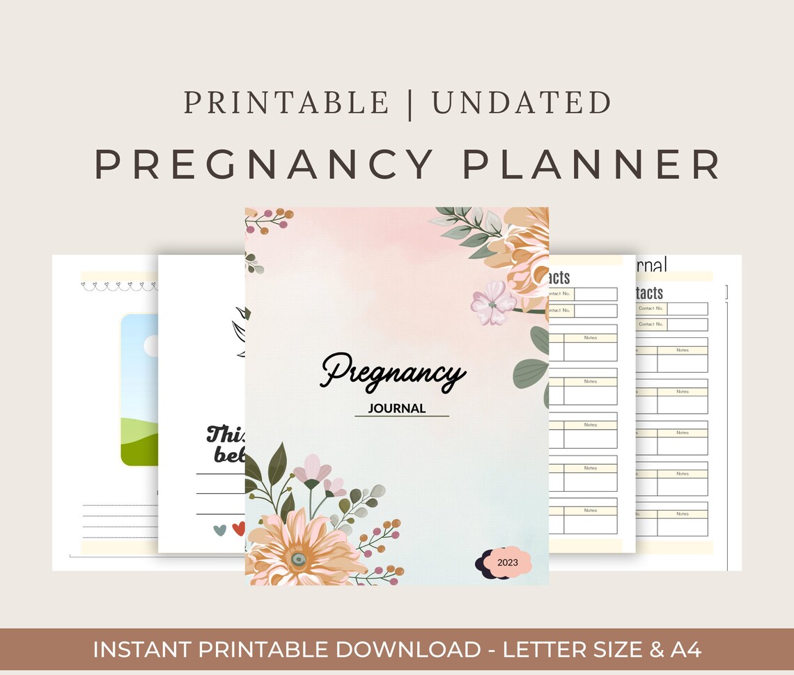 The Ultimate Pregnancy Journal, Printable Pregnancy Journal, Pregnancy ...