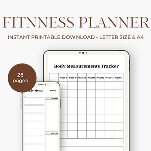 Fitness Planner Weight Loss Tracker BUNDLE Workout Planner - Etsy