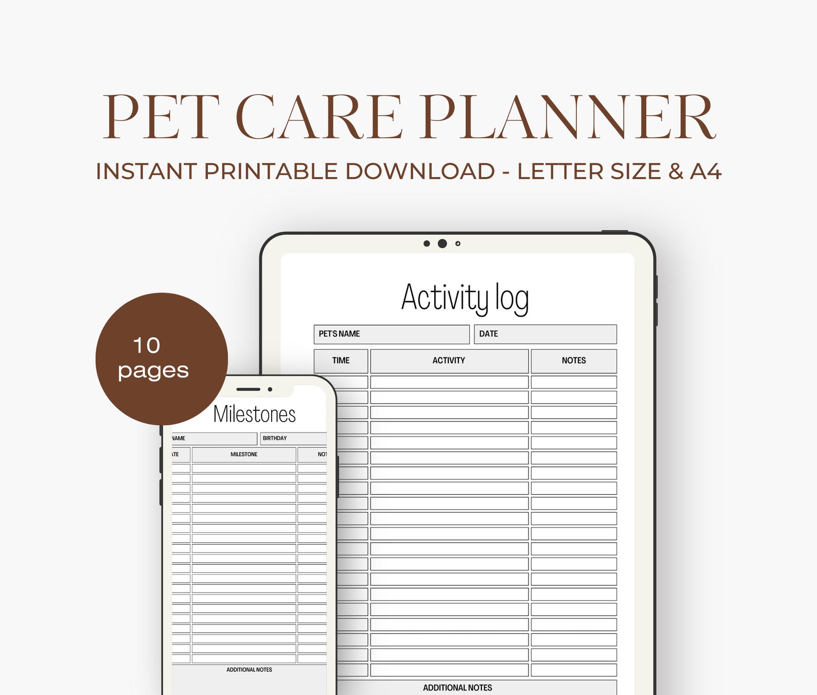 Printable Pet Planner, Fillable Pet Planner, Pet Care Planner, Pet ...