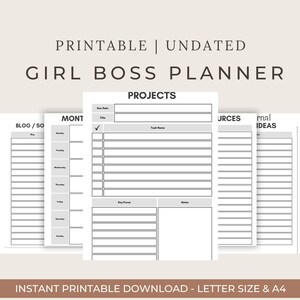 Boss Babe Planner Girl Boss Planner Ultimate Life Planner Bundle Self ...