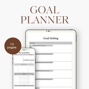 Goal Planner BUNDLE, Goals Tracker, SMART Goal Setting Kit, New Year ...