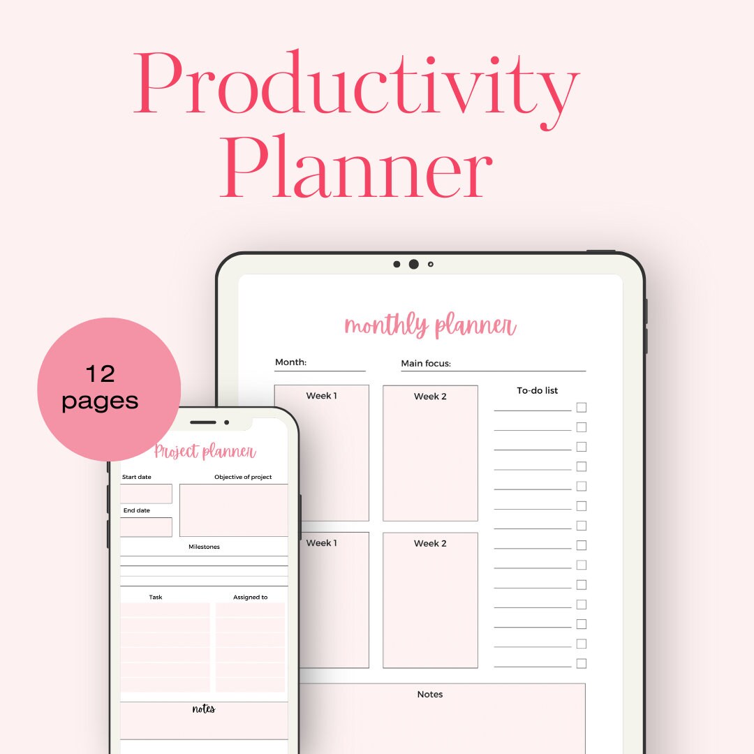 Productivity Planner Printable Ultimate Life Journal Binder Daily ...