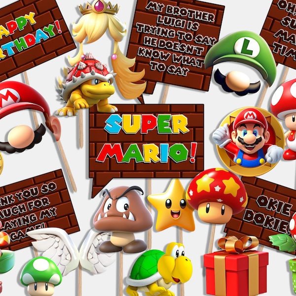 Super Mario Bros Photo Props - Etsy