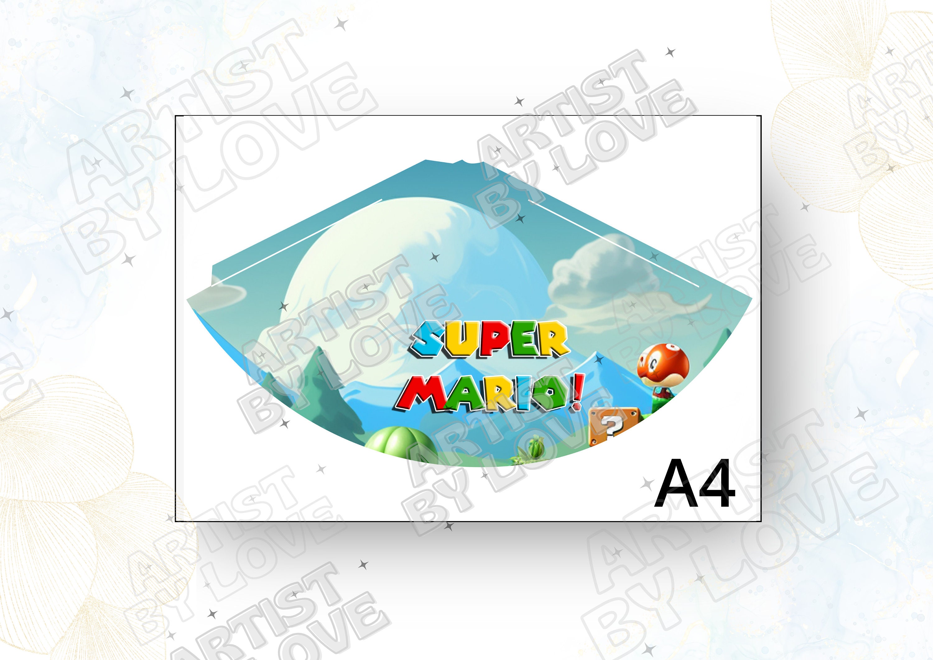 Printable Super Mario Party Hats Mario Bros Party Decor - Etsy