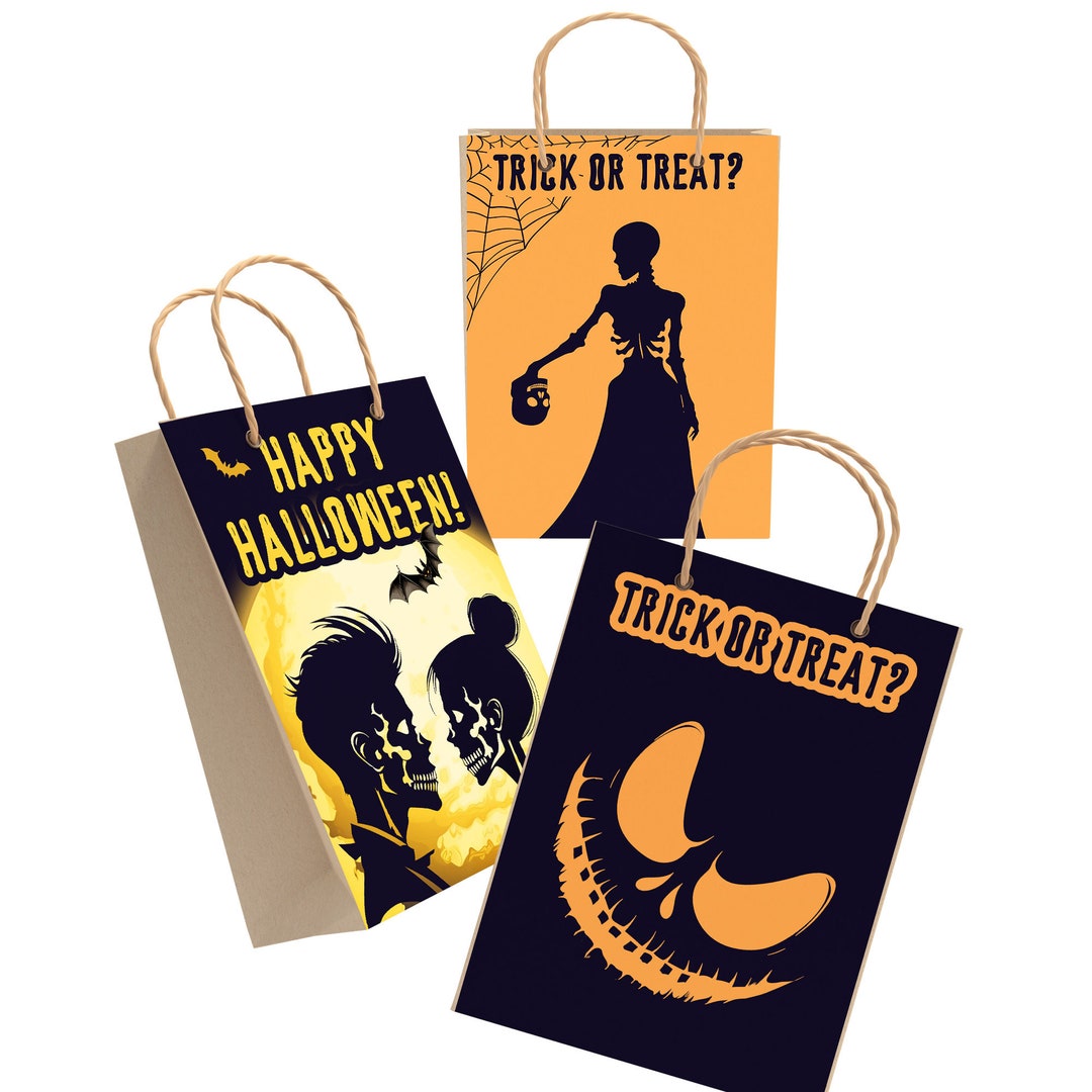 Halloween Favor Bag Printable Labels Halloween Gift Bag - Etsy