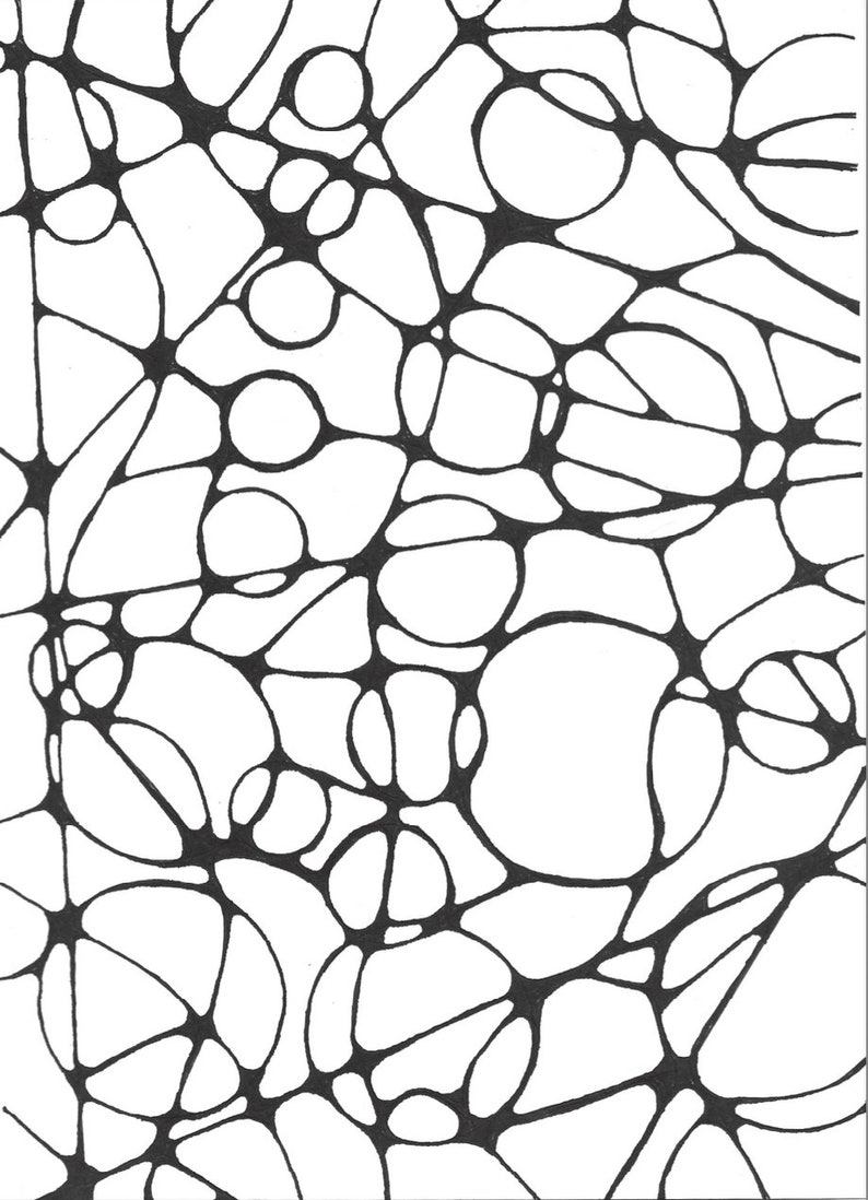 Circle Neurographic Coloring Page - Etsy