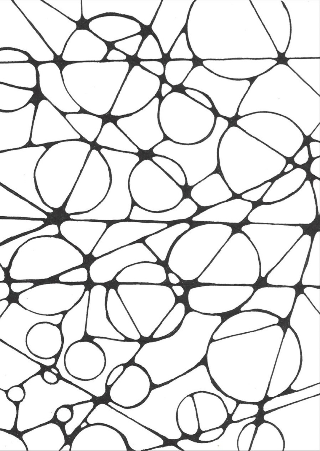 Abstract Circles Coloring Page - Etsy