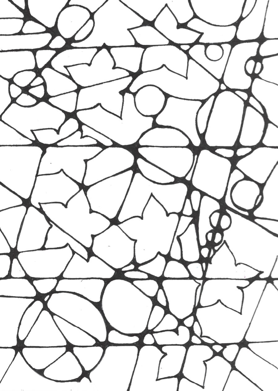 Flower Chain Neurographic Coloring Page - Etsy