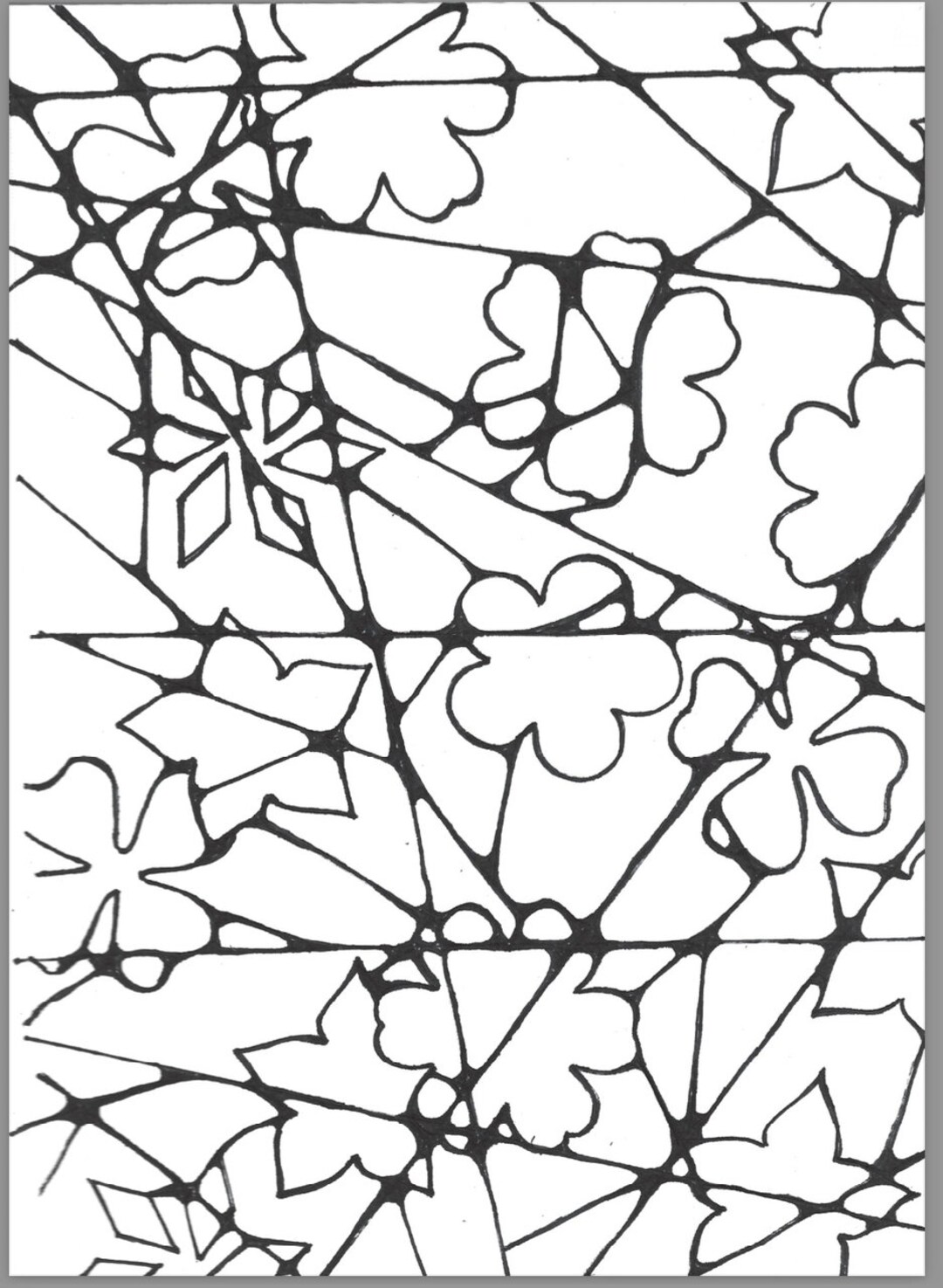 Flowers Neurographic Art Coloring Page - Etsy Australia