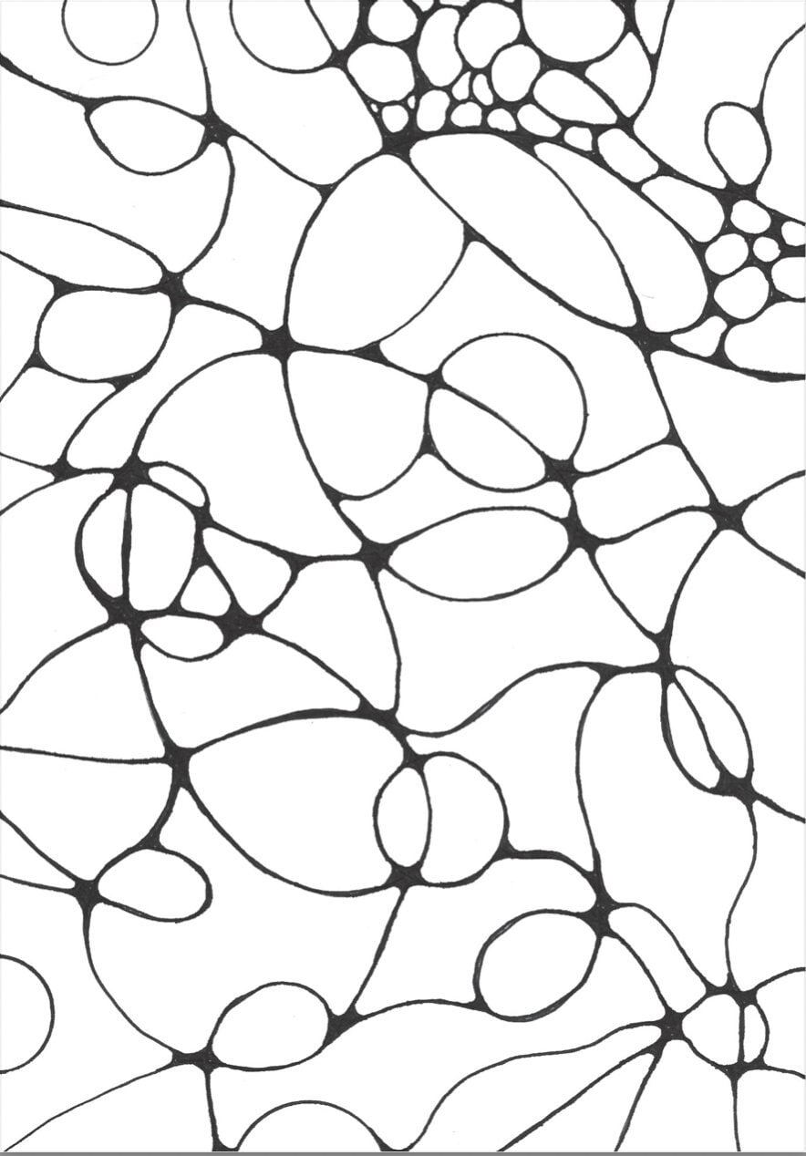 Abstract Neurographic Coloring Page - Etsy