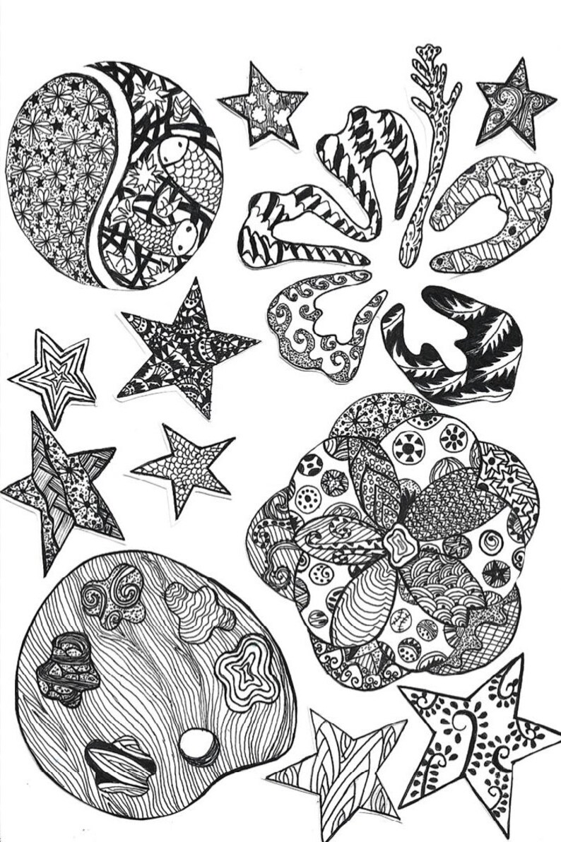 Zen Doodle Coloring Page - Etsy