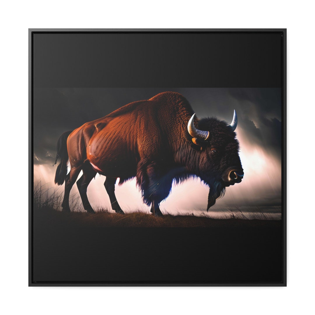 Buffalo Wall Art, Indian Tribal Art, Buffalo Artwork, Bison Wall Art ...