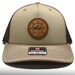 Outdoor Compass Leather Patch Hat Richardson 112 Snapback Laser ...
