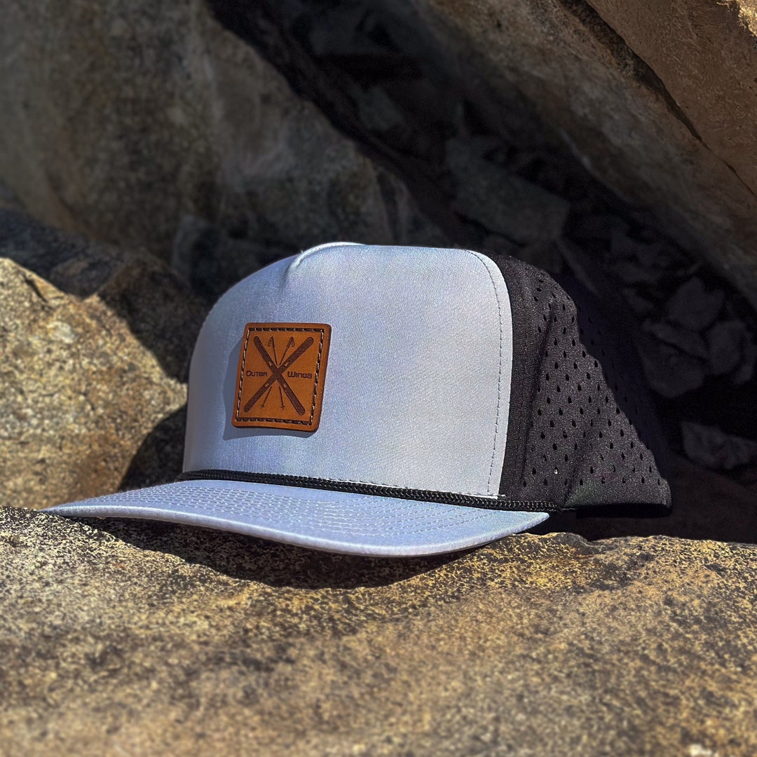 Hand-stitched Rope Hat With Leather Patch Alpine Wings Design on an ...