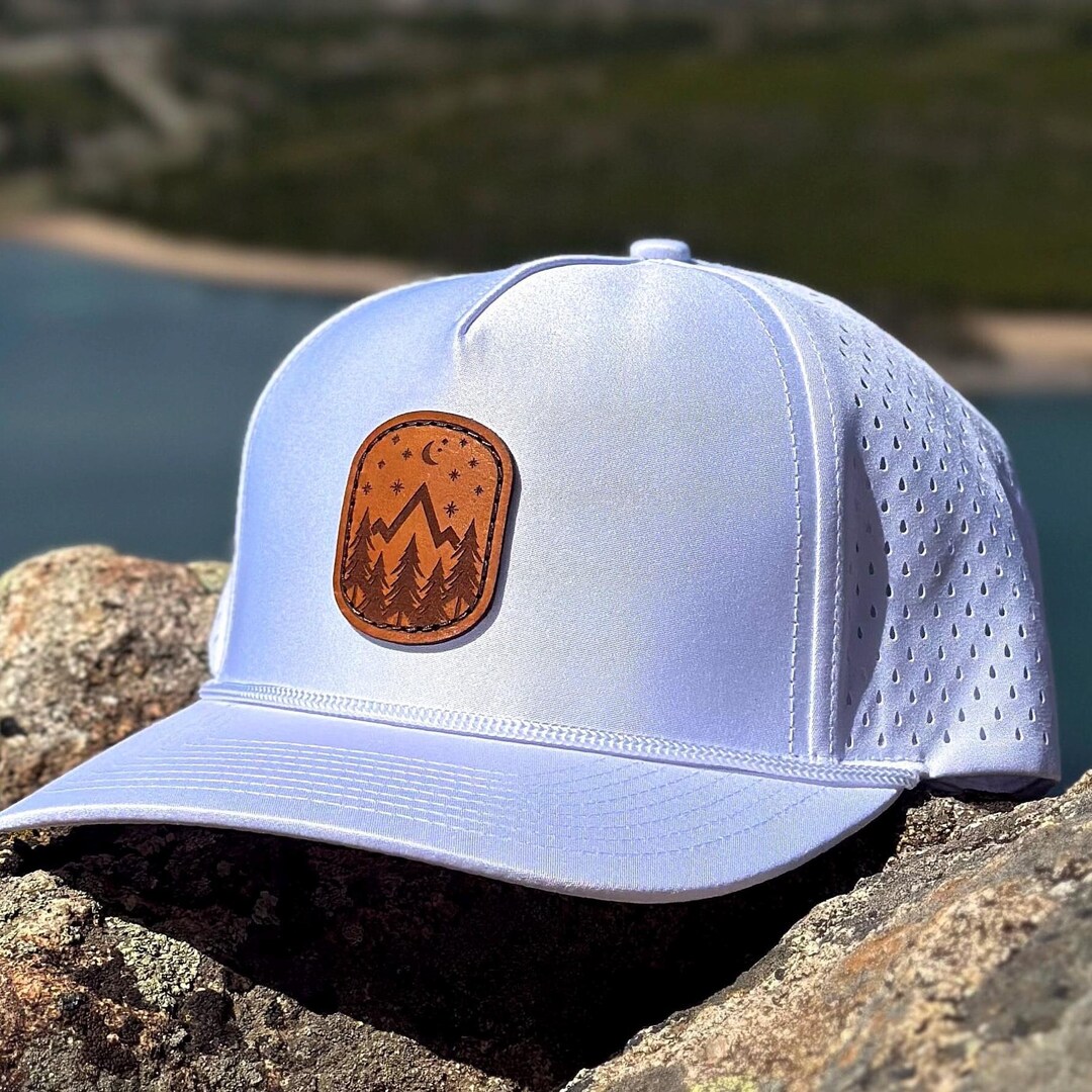 Starry Night Leather Adventure Cap With Patch and Rugged Design - Etsy