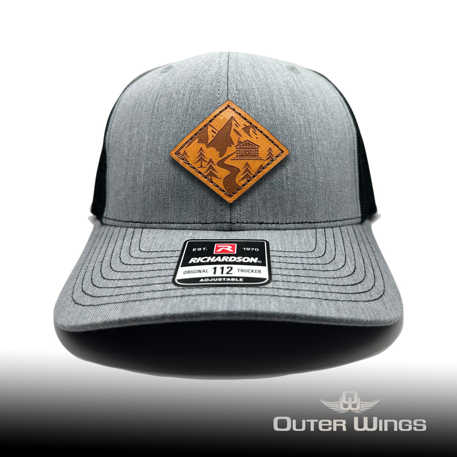 Leather Patch Richardson 112 Hat, Cabin in the Woods Mesh Back ...