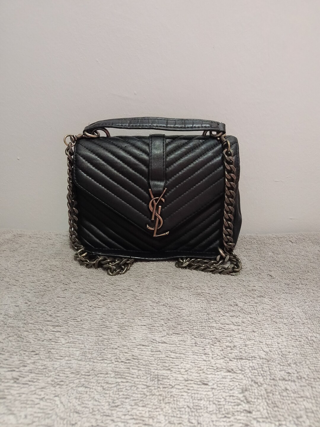 YSL Saint Laurent College Quilted Bag Chain Straps - Etsy