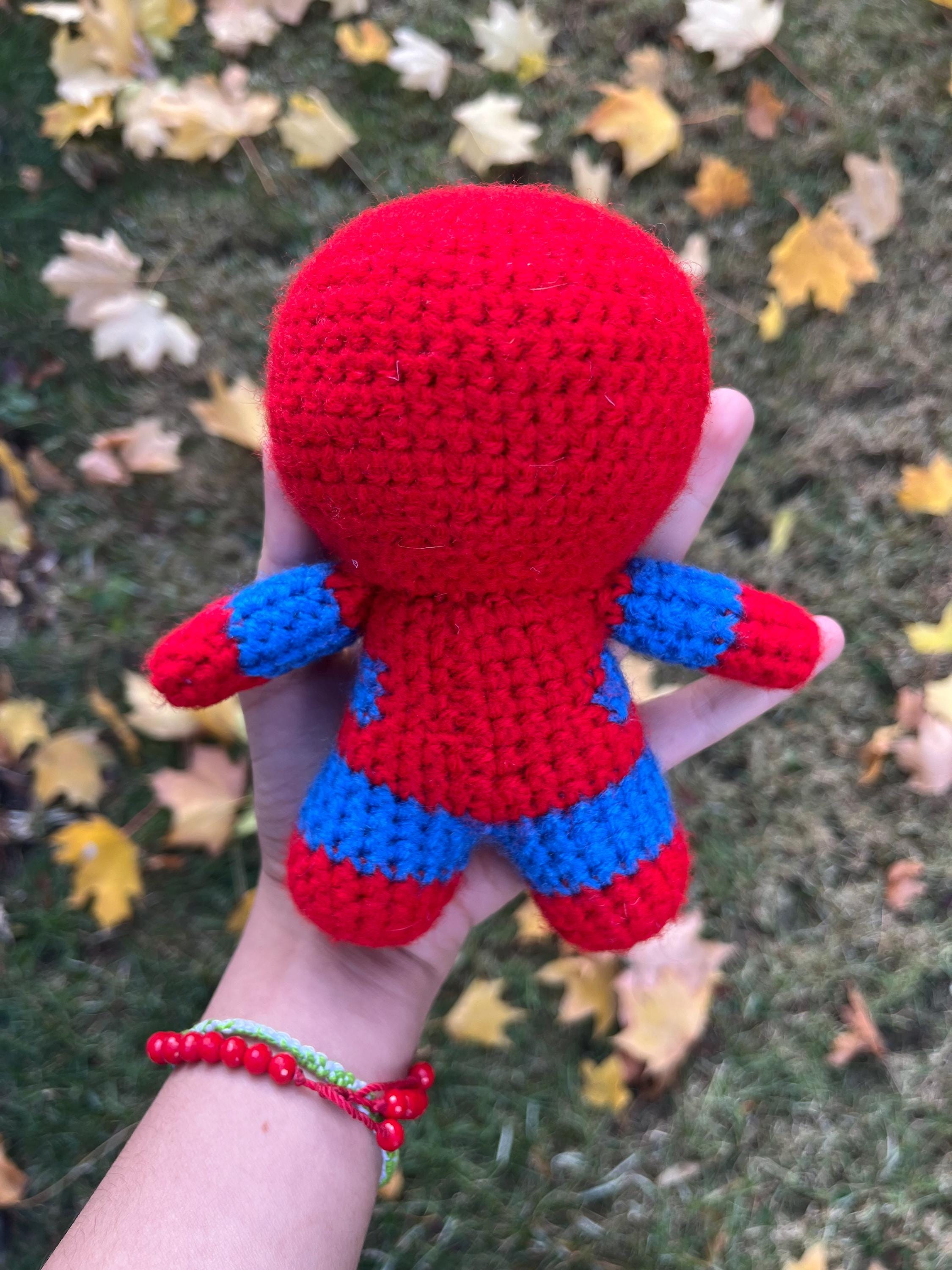 Crochet Spiderman Amigurumi: 6" Acrylic Yarn Spider-man - Etsy