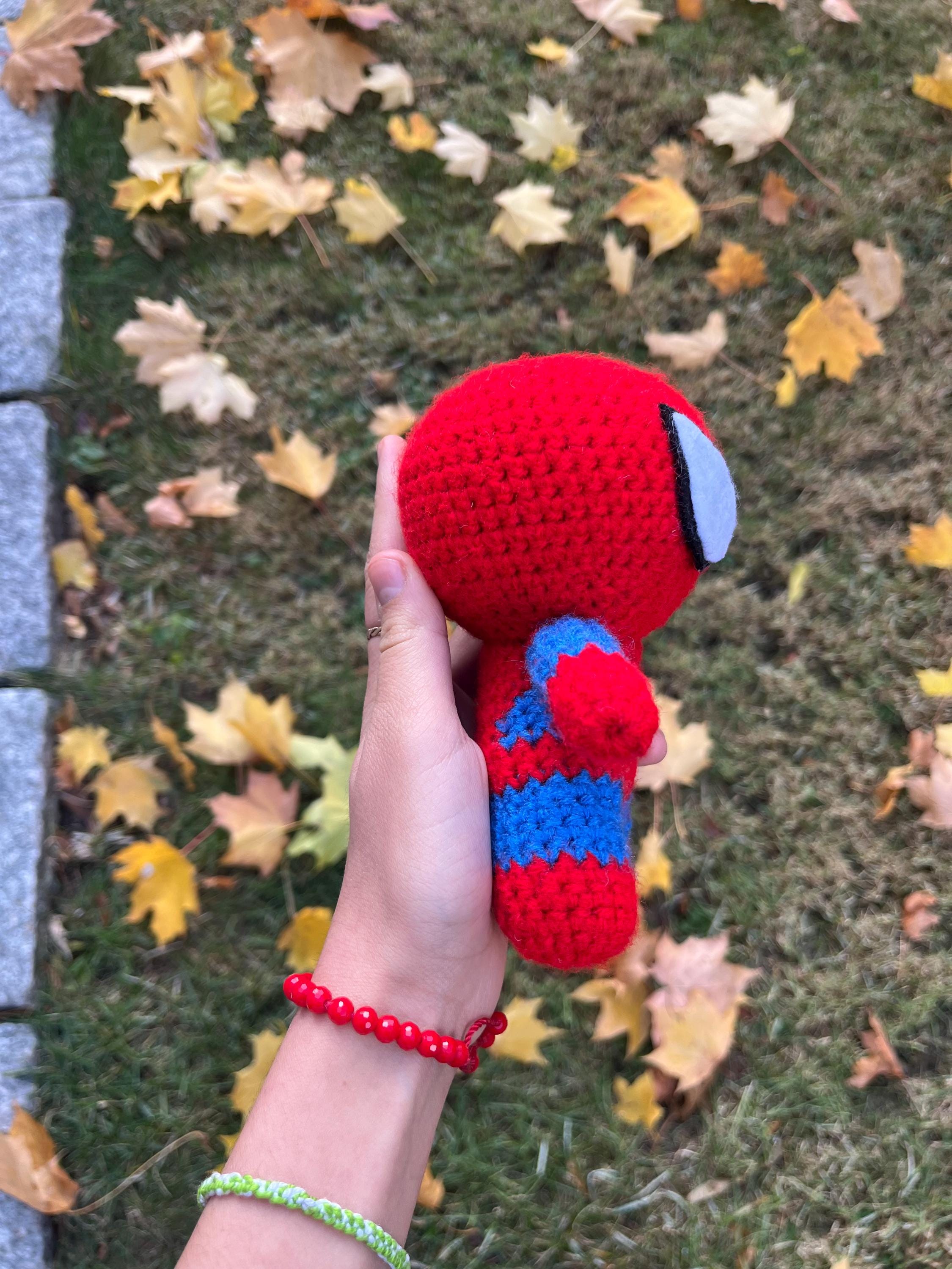 Crochet Spiderman Amigurumi: 6" Acrylic Yarn Spider-man - Etsy