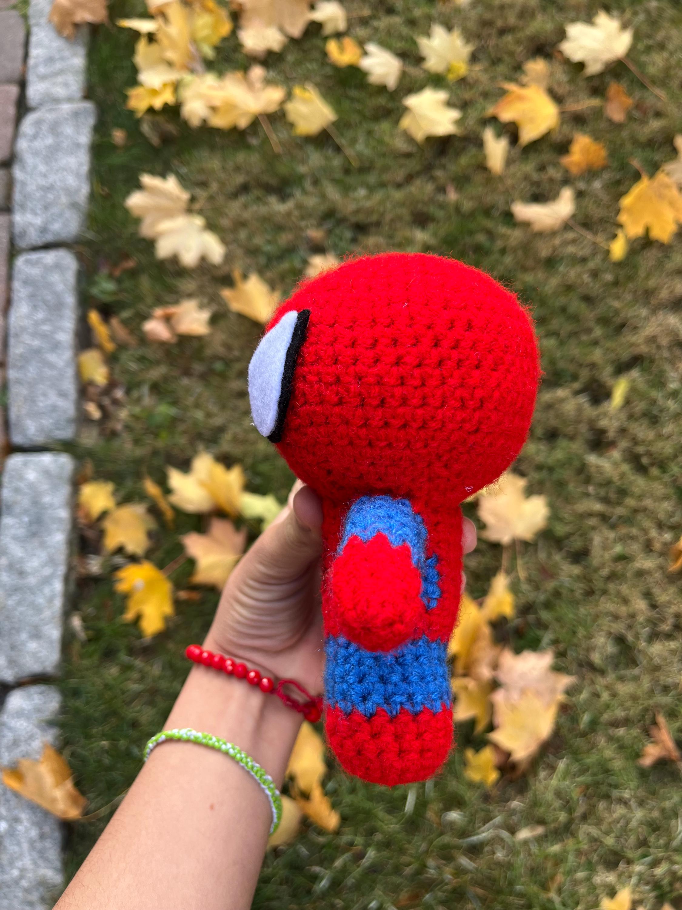 Crochet Spiderman Amigurumi: 6" Acrylic Yarn Spider-man - Etsy
