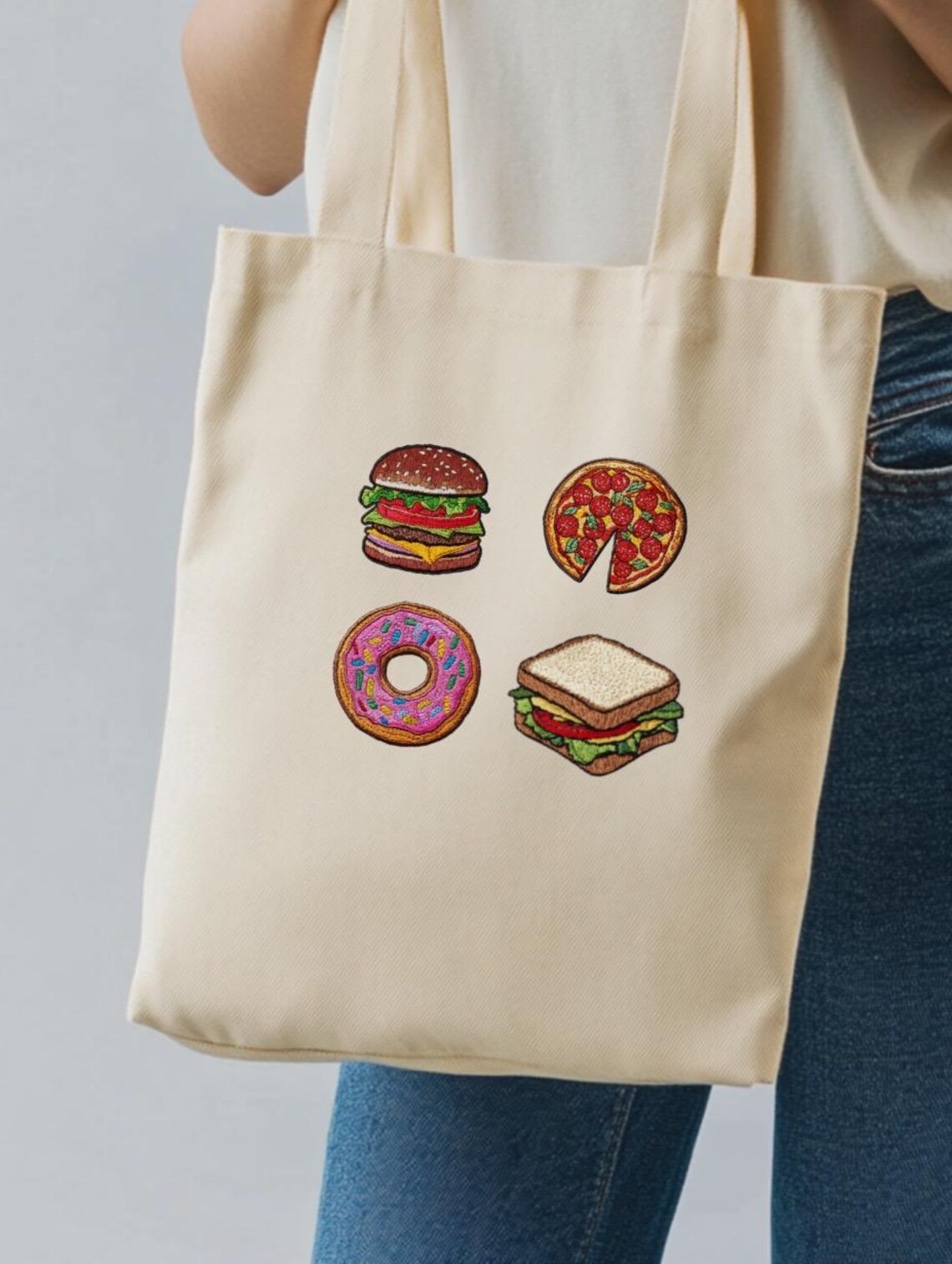 Fast Food Embroidered Patches PNG Pack, Food Patches for Design ...