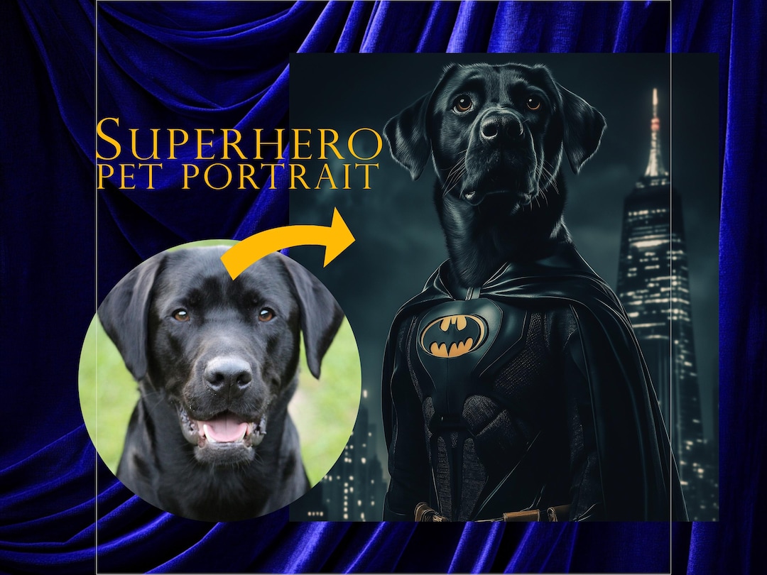 Custom Pet Superhero Portraits, Comic Book Movie Pet Portraits, Fantasy ...