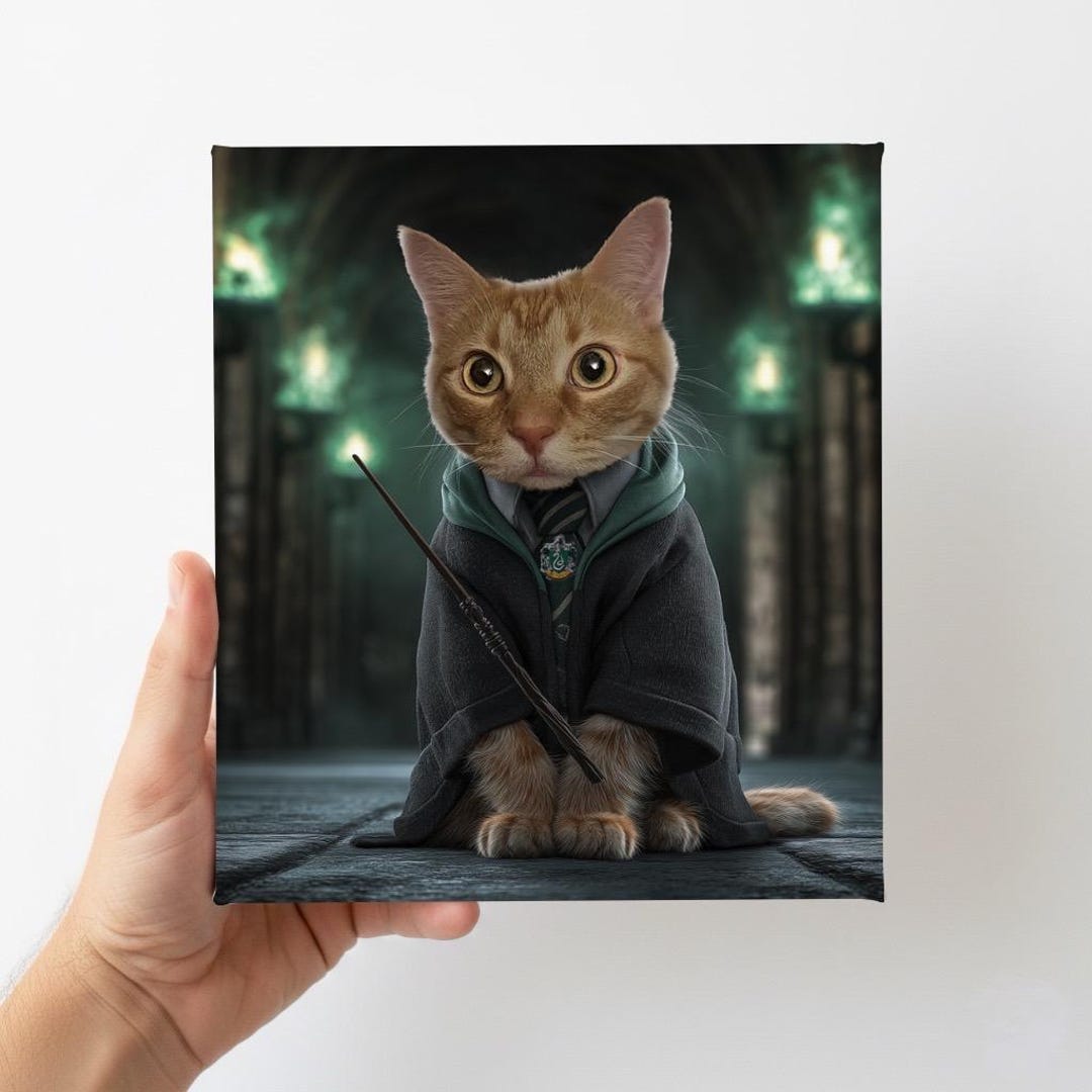 Custom Wizard Pet Portrait: Magical Pet Art for You Dogs and Cats ...