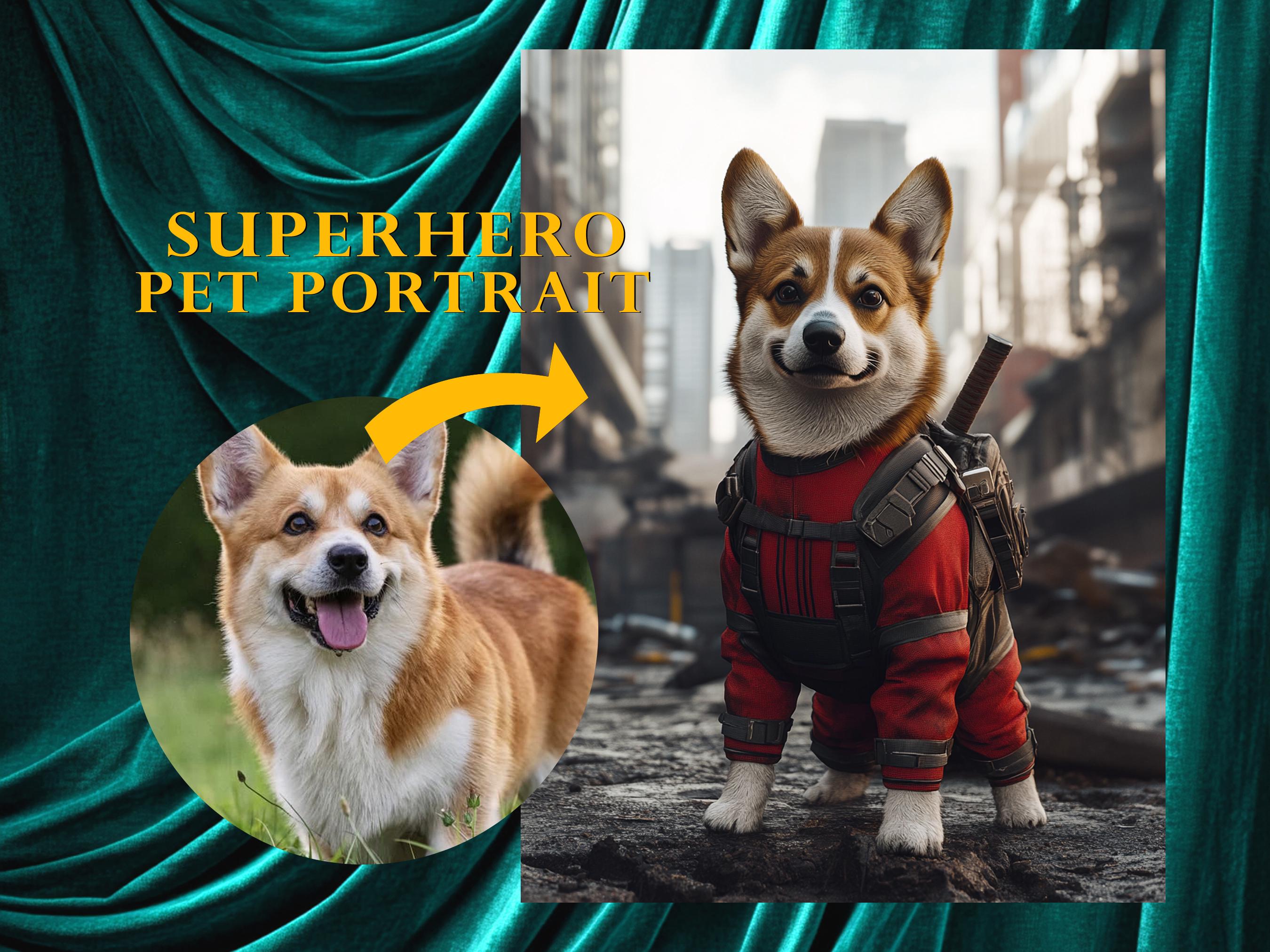 Custom Pet Superhero Portraits, Comic Book Movie Pet Portraits, Dogs ...