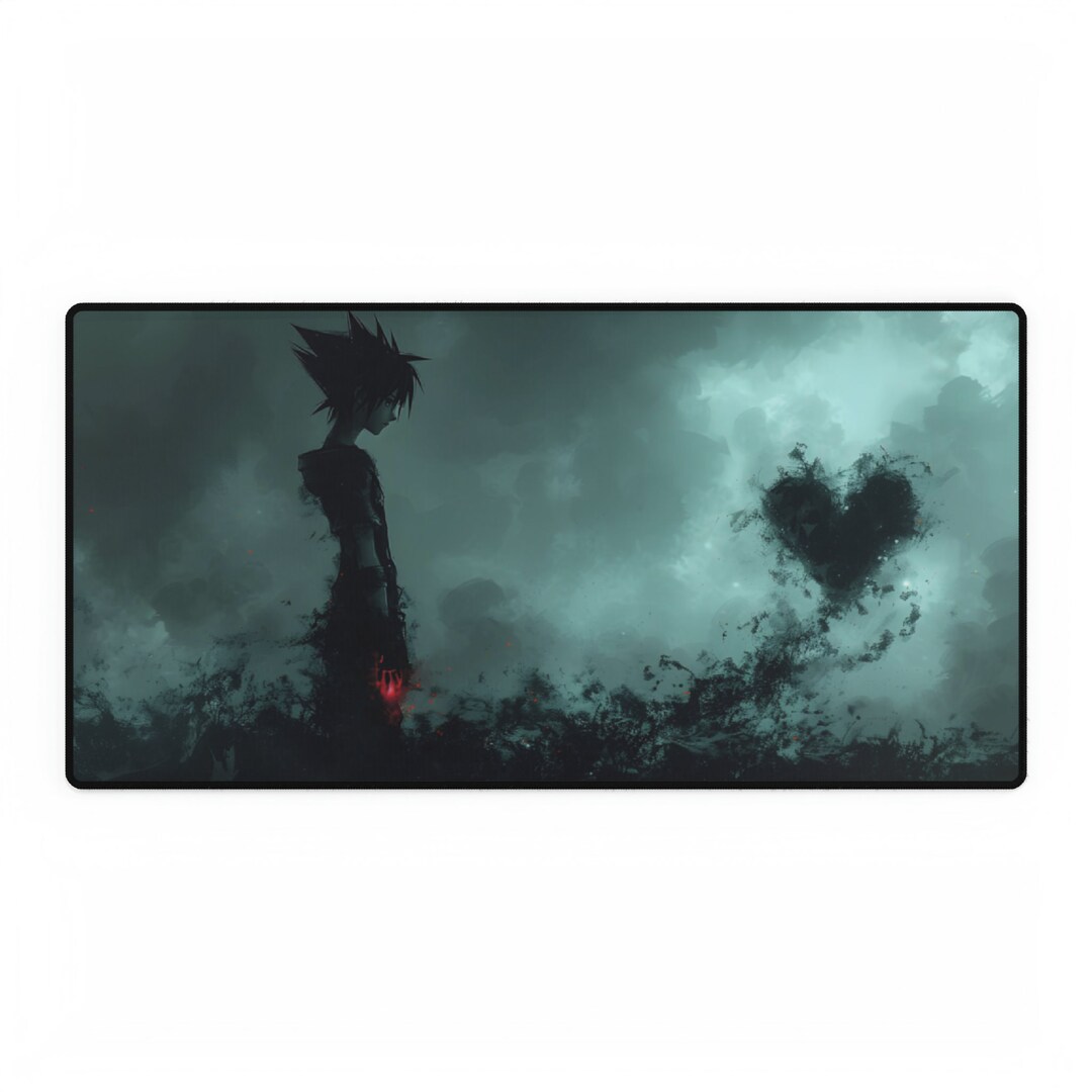 Sora Black Theme Kingdom Hearts Anime Gaming Mouse Mat - Etsy
