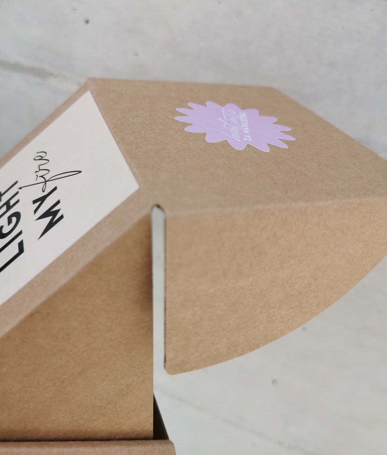 Small Cardboard Box 10x10x10 Cm With Personalized Sticker for Your ...