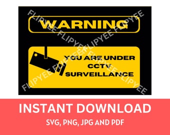 You're on Camera Printable Sign INSTANT DOWNLOAD Smile Security Camera ...