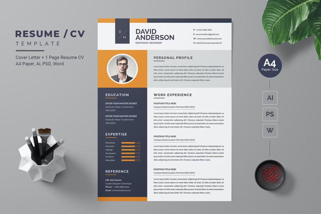 Modern and Clean Word Resume, CV Template. Professional Resume Template ...