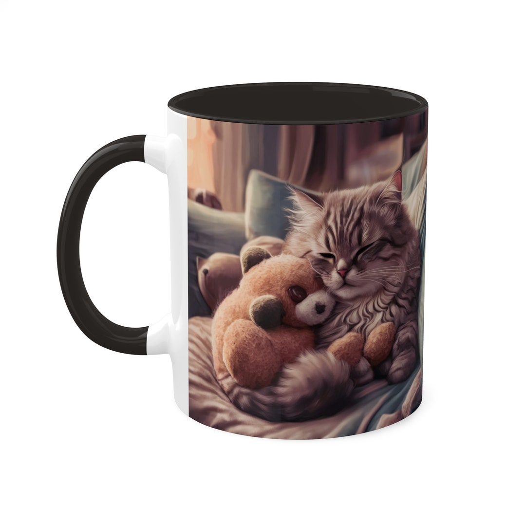 Cat Mug, Cute Cat Lovers Mug, Cat With Toy, Gift for Cat Lover, Gift ...