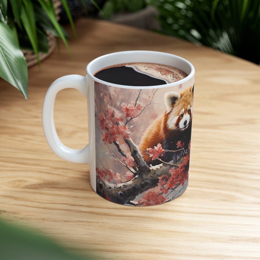 Red Panda Coffee Mug, Animal Lover Gift, Ceramic 11oz, Gift for Her ...