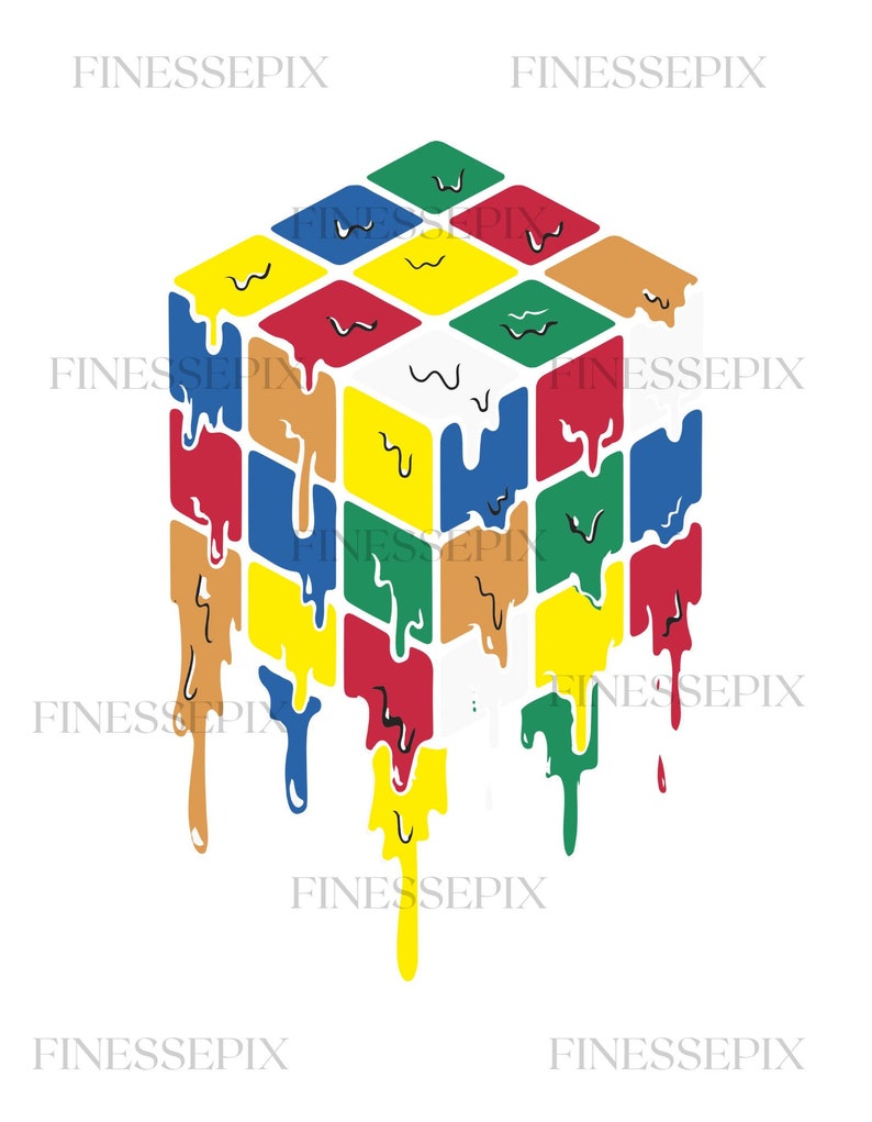 Rubik Cube Print Png ,t Shirt Sublimation, Tipsy Png,colourful Prin Png ...