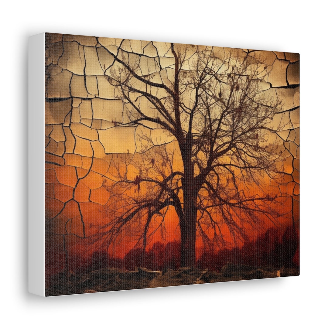 Shabby Sheik Sunset Tree Canvas 10x8 Gifts Art Gifts - Etsy