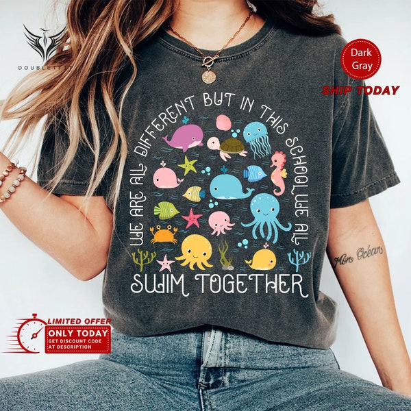 We All Are Different but We Swim Together - Etsy