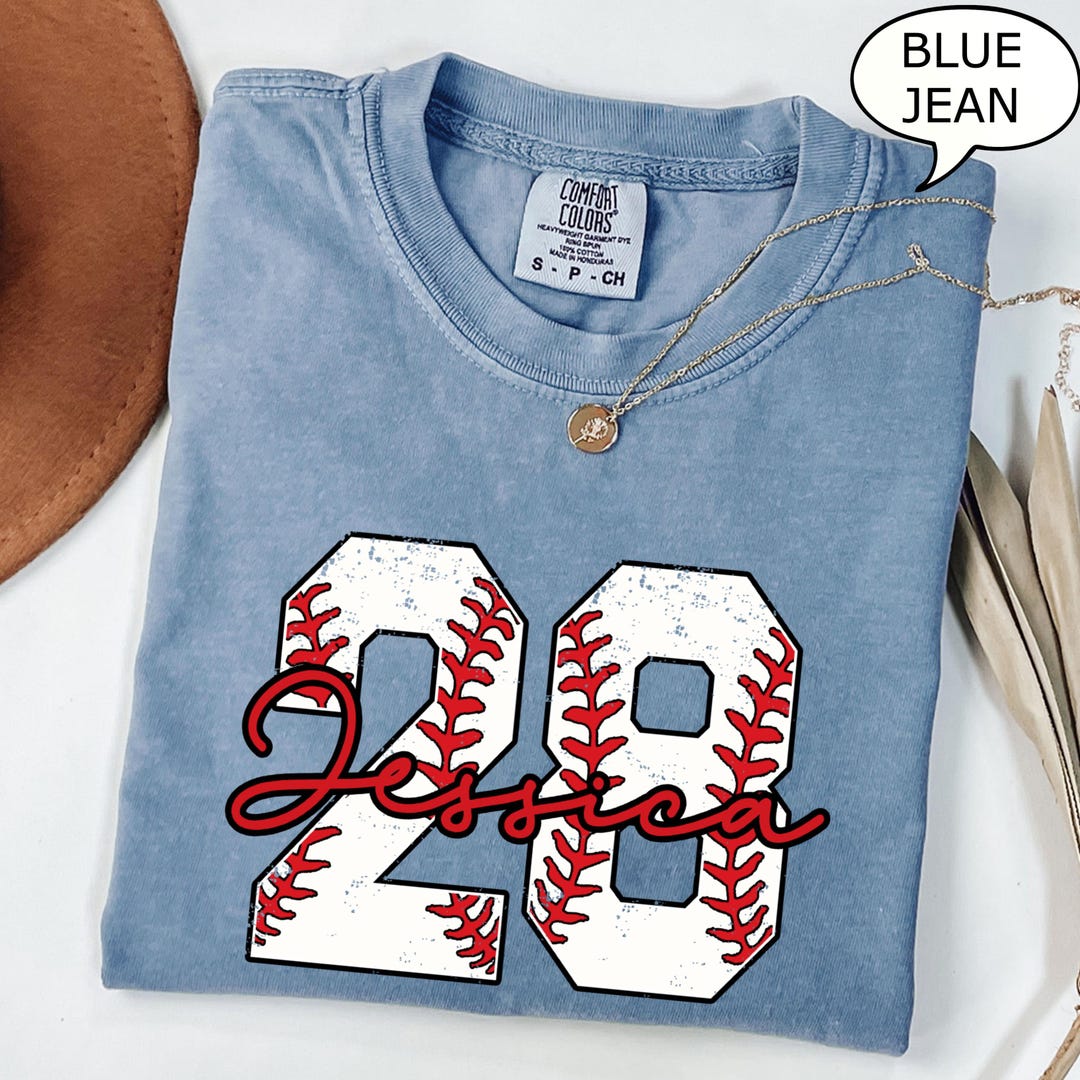 Comfort Colors® Custom Baseball Shirt, Personalized Baseball Player ...