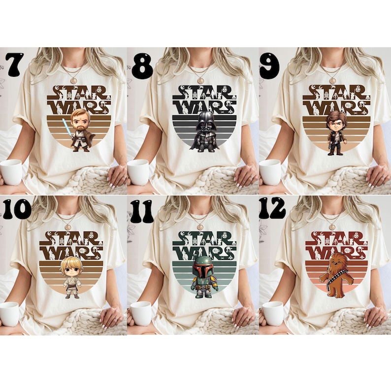 Comfort Colors® Disney Star Wars Characters T-shirt, Disney Group Shirt ...