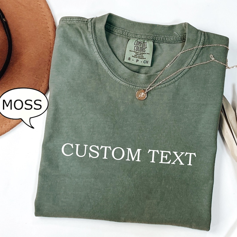 Comfort Colors® Custom Text T-shirt, Personalized Shirt, Personalized ...