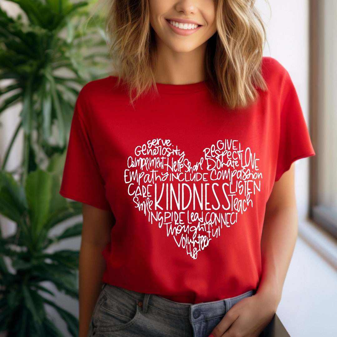Comfort Colors® Kindness Heart Shirt, Kindness T Shirt, Teacher ...