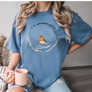 Comfort Colors® Bird T Shirt, Bird Lover Shirt, Nature Shirt, Cute Bird ...