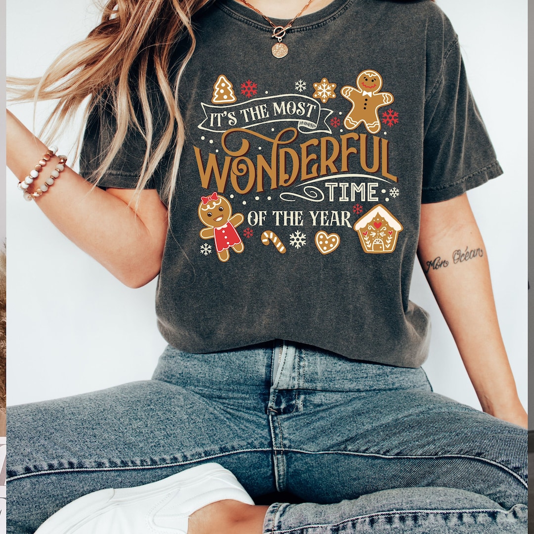 Comfort Colors® Retro Christmas Shirt, Cute Gingerbread Shirt, Most ...
