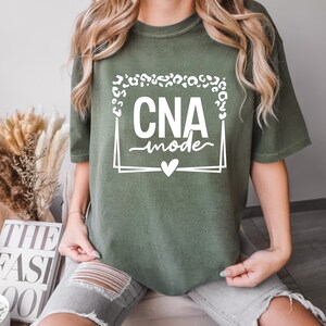 Comfort Colors® Personalized CNA Nurse Shirt, Leopard Cna Mode Shirt ...
