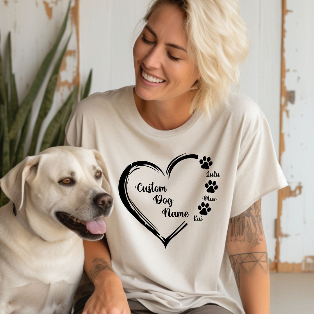 Comfort Colors® Custom Dog Name Shirt, Dog Owner Shirt, Custom Dog Mom ...