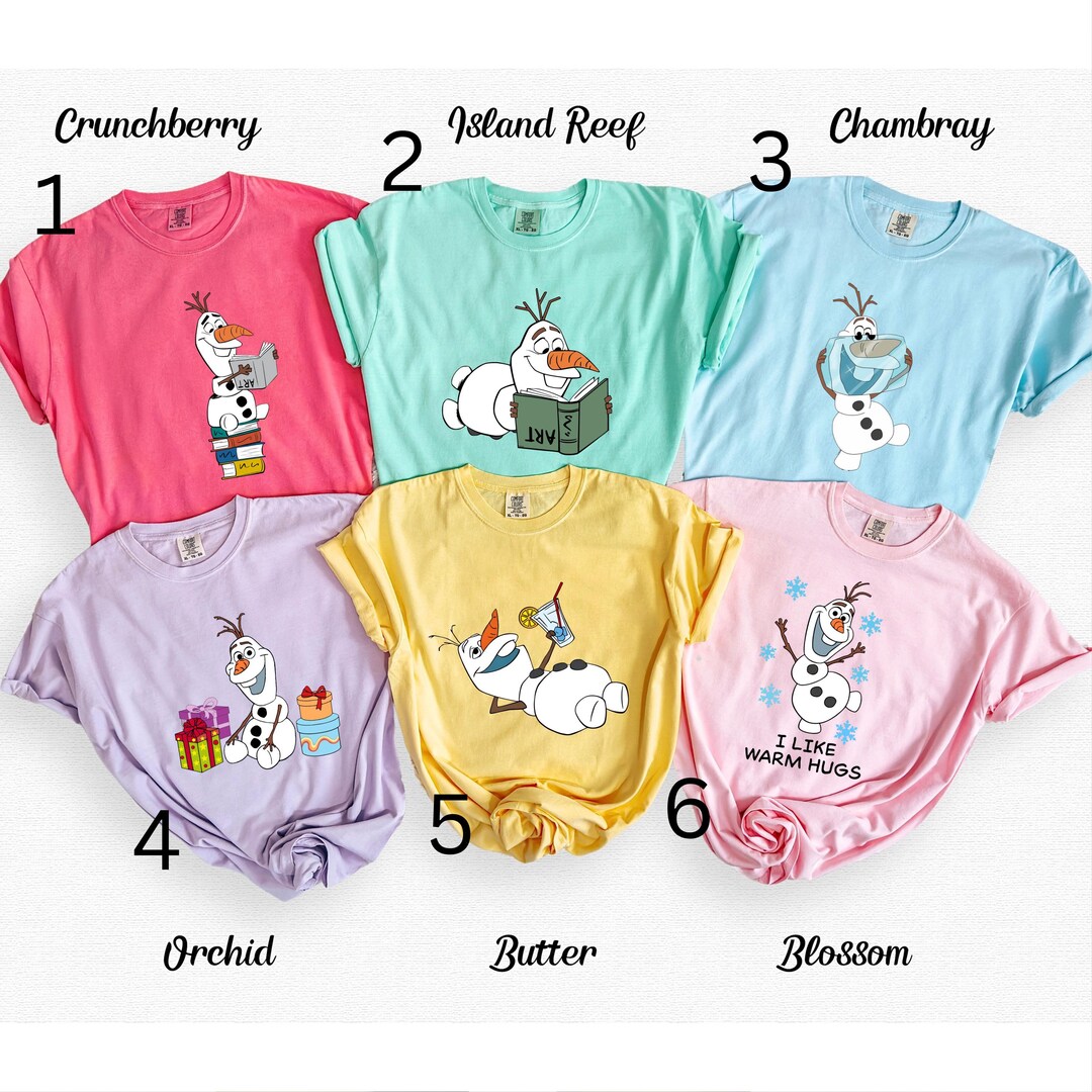 Comfort Colors® Cute Olaf Shirt, Disney Frozen Olaf T-shirt, Summer ...