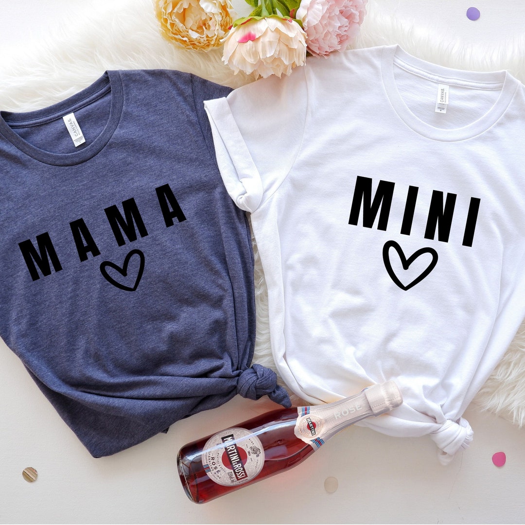 Comfort Colors® Mama and Mini Shirt, Mother's Day Gift, Mama Mini Heart ...