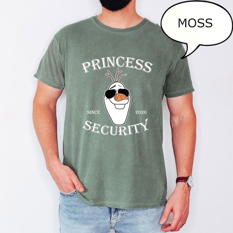 Comfort Colors® Frozen Princess Security T-shirt, Olaf Princess ...
