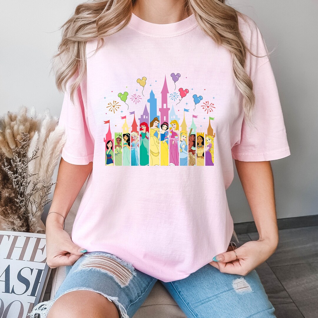 Comfort Colors® Disney Princess Castle Shirt, Princess T-shirt, Water Color Castle Shirt, Disney ...