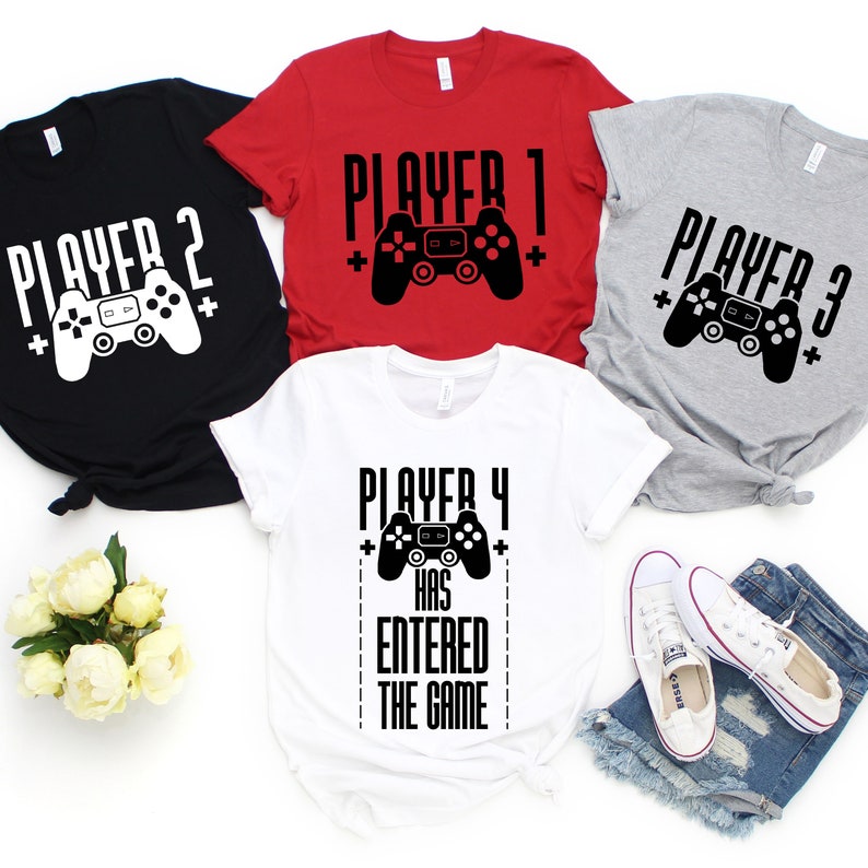 Comfort Colors® Player 1 Player 2 Matching T-shirts, Dad and Son ...